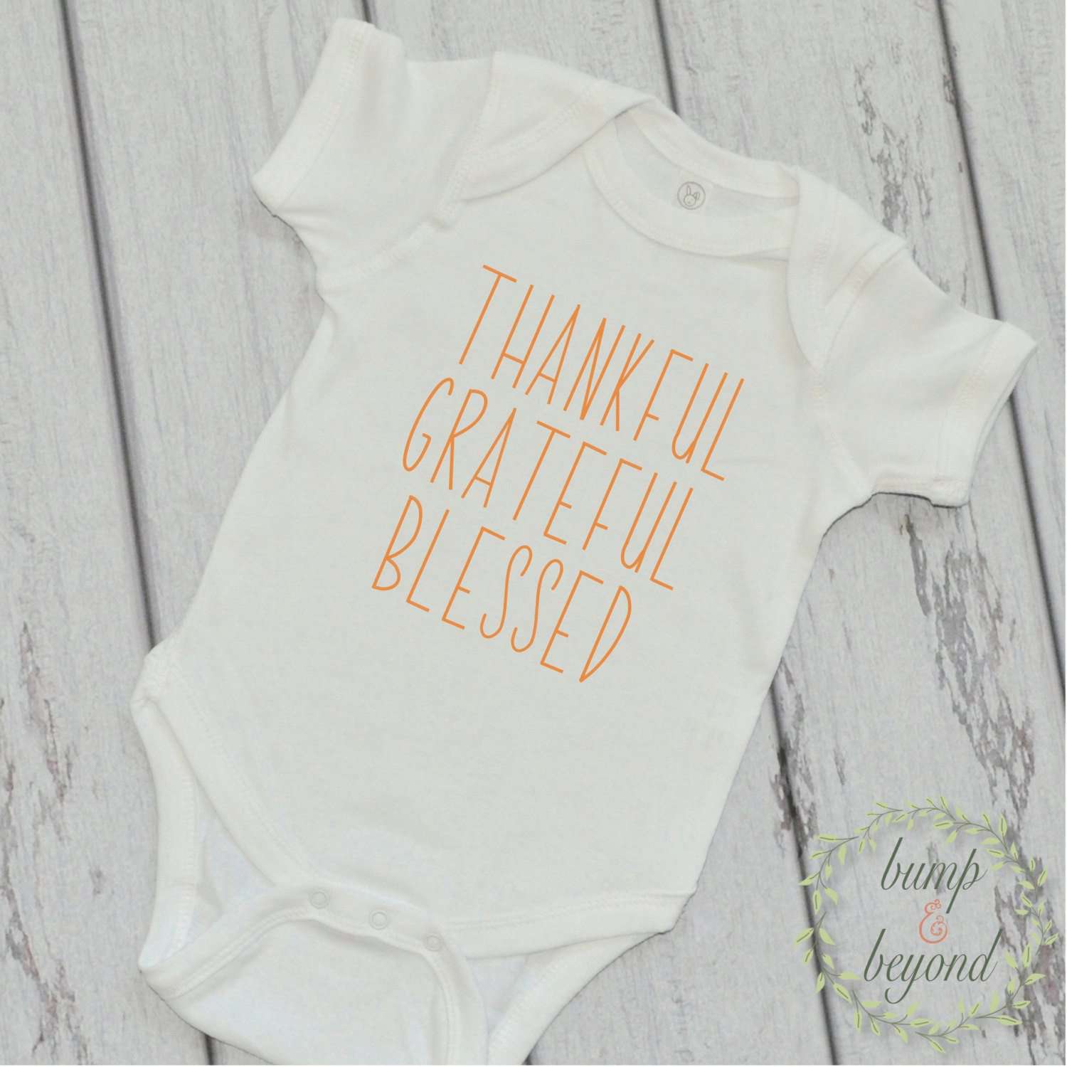 Baby Thanksgiving Outfit Thankful Grateful Blessed Baby Boy Baby Girl ...